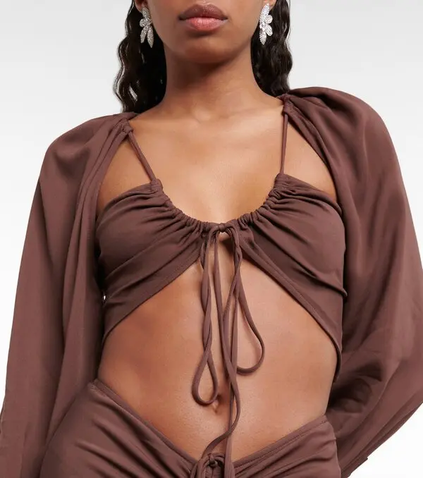 Christopher Esber Ruched Crop Top