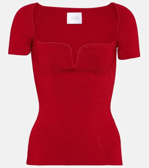 Galvan Gaia Ribbed Knit Top