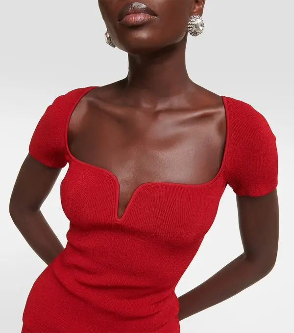 Galvan Gaia Ribbed Knit Top