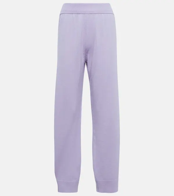 BARRIE Cashmere Tapered Pants - Purple