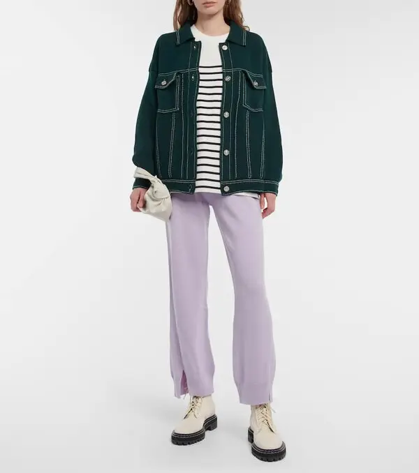 BARRIE Cashmere Tapered Pants - Purple