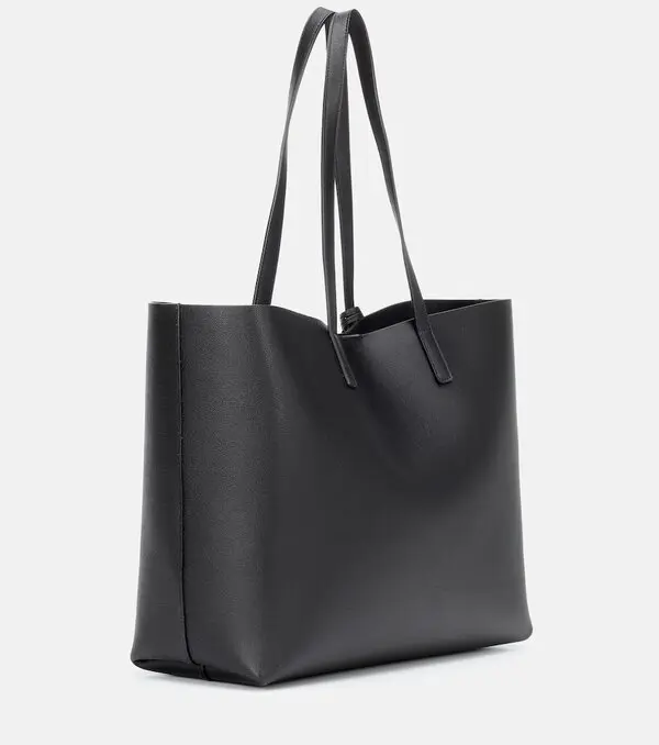 Saint Laurent Shopping E/w Leather Tote Bag - Black