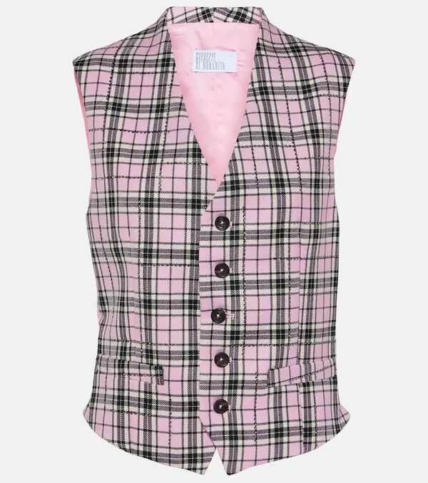 Giuseppe Di Morabito Checked Wool Vest