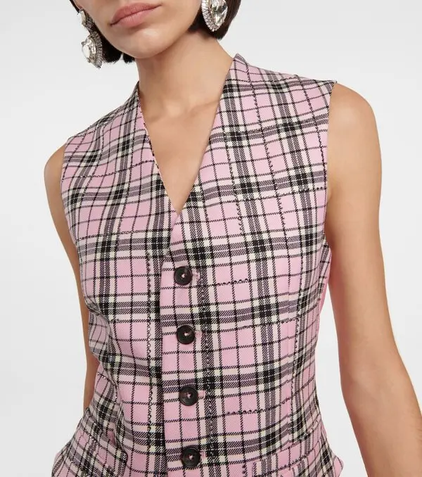 Giuseppe Di Morabito Checked Wool Vest