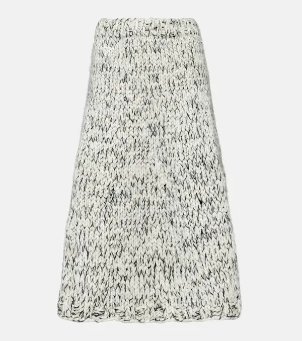 JOSEPH Wool-blend Midi Skirt