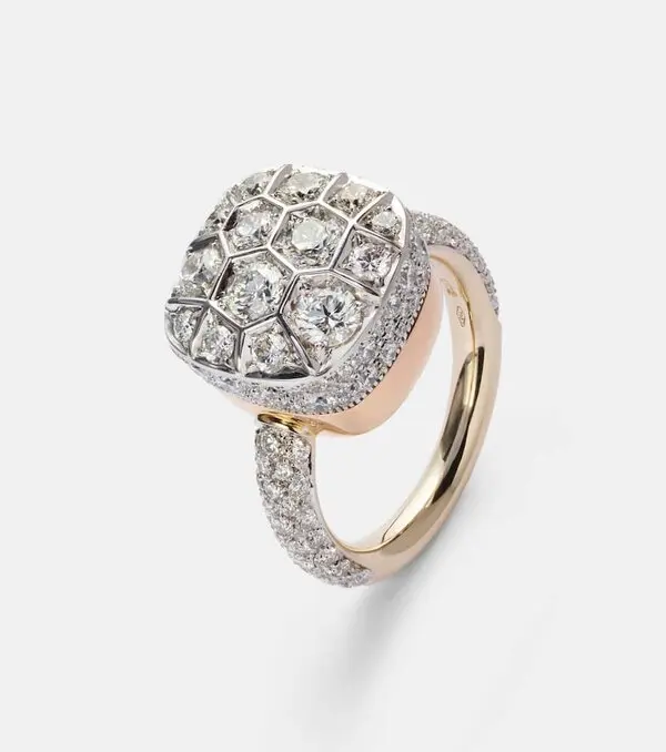 Pomellato Nudo Assoluto 18kt Rose And White Diamond Ring