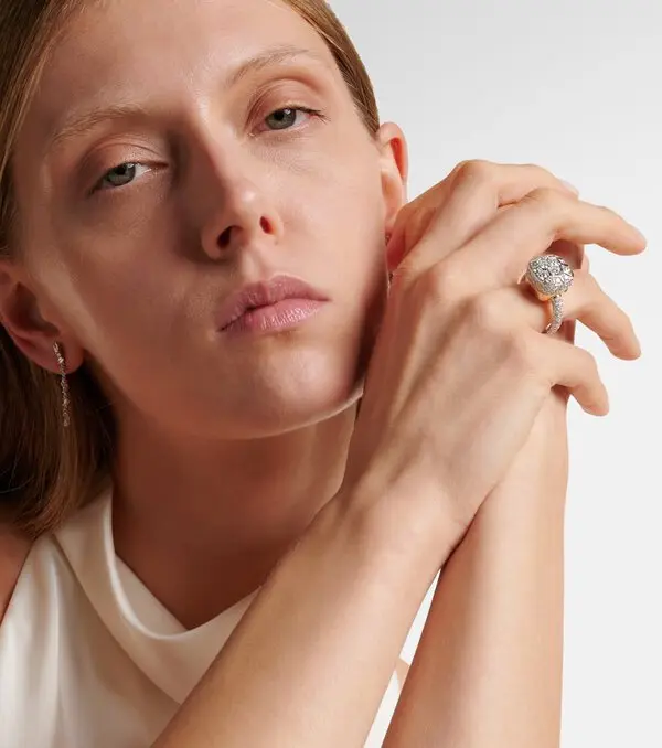 Pomellato Nudo Assoluto 18kt Rose And White Diamond Ring