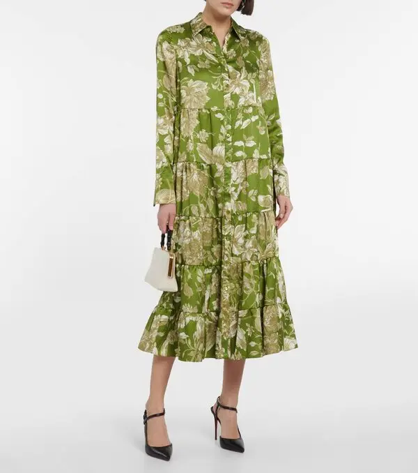 Erdem Palmira Floral Print Midi Dress
