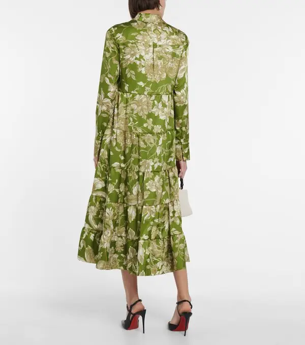 Erdem Palmira Floral Print Midi Dress