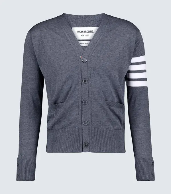 Thom Browne 4-bar Merino Wool Cardigan