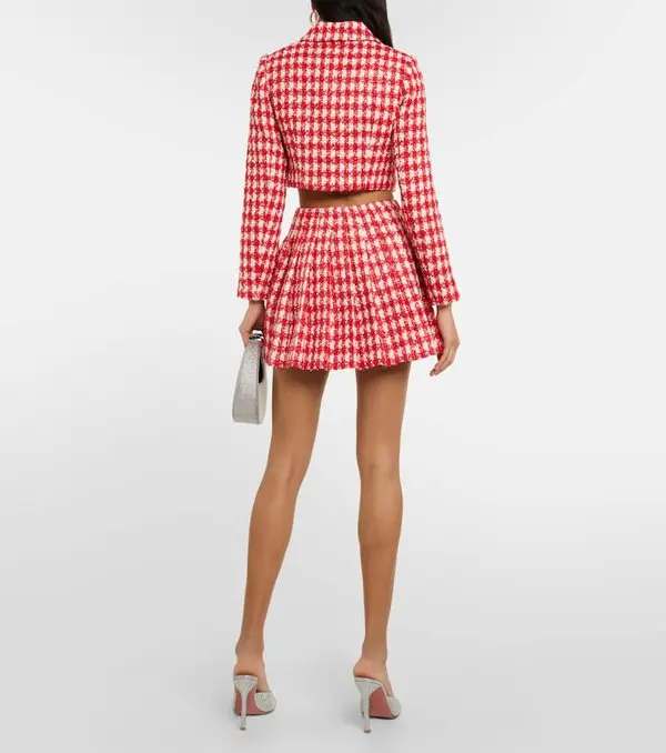 SELF-PORTRAIT Houndstooth Bouclé Jacket