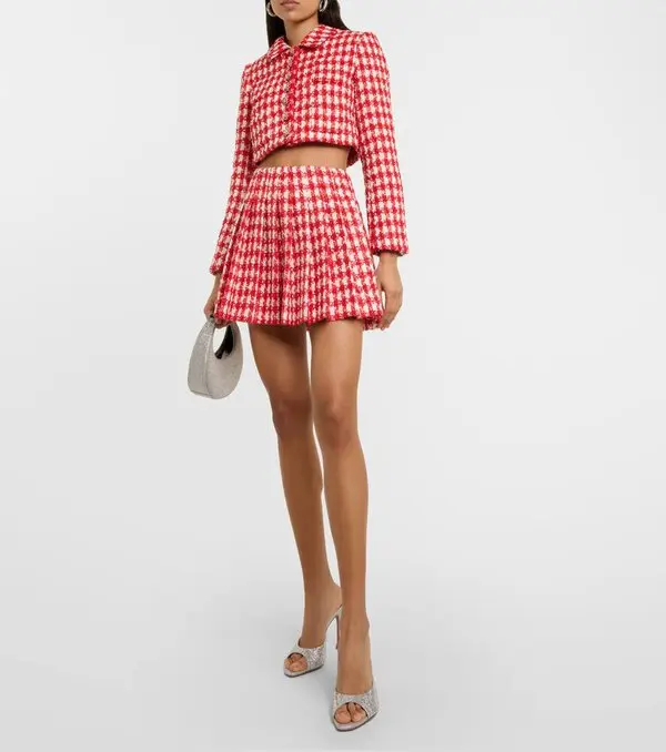 SELF-PORTRAIT Houndstooth Bouclé Jacket