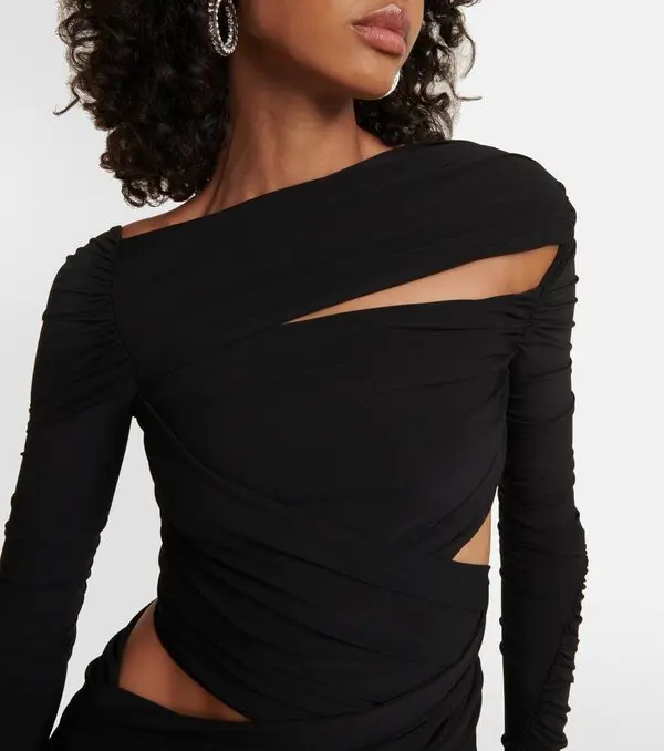 Attico Asymmetrical Draped Top
