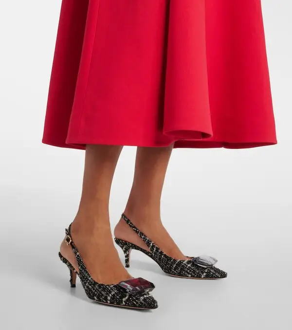 GIANVITO ROSSI Jaipur 55 Boucle Slingback Pumps