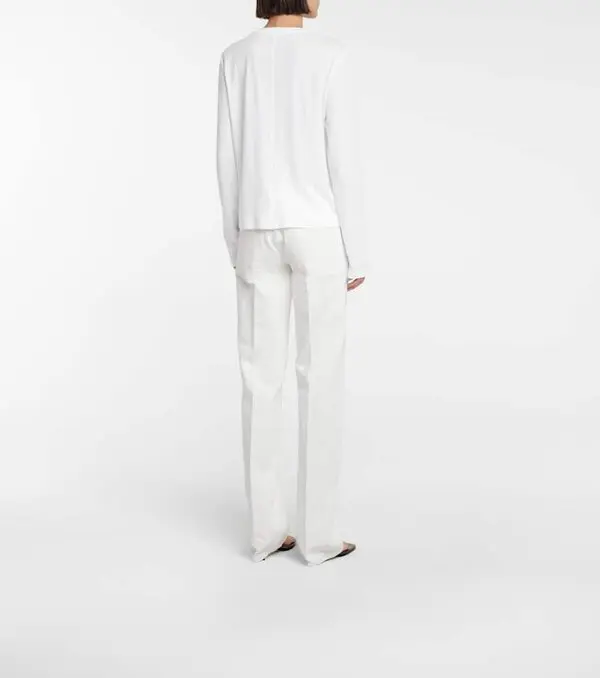 THE ROW Shermann Cotton-jersey Top - White