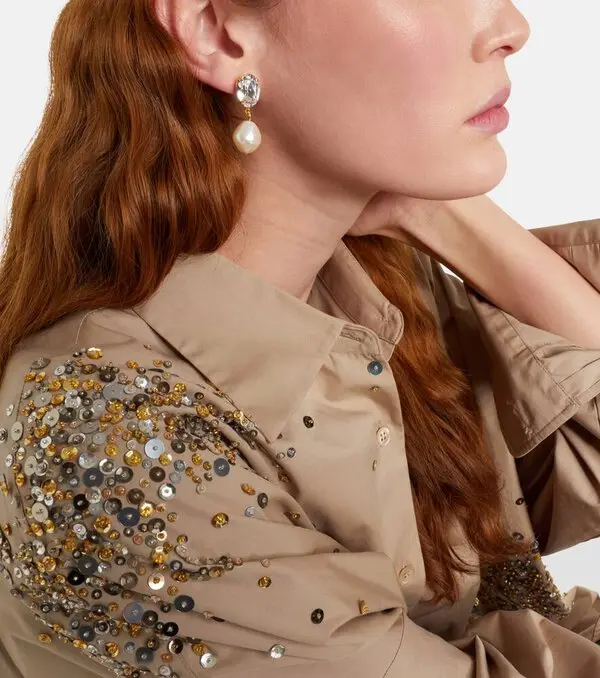 JENNIFER BEHR Tunis Embellished Drop Earrings