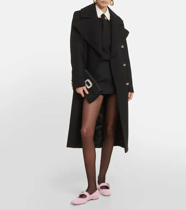 ROGER VIVIER Tres Vivier Patent Leather Ballet Flats