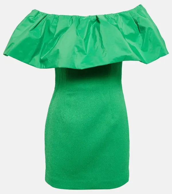 Rebecca Vallance Rumi Off-shoulder Minidress - Green