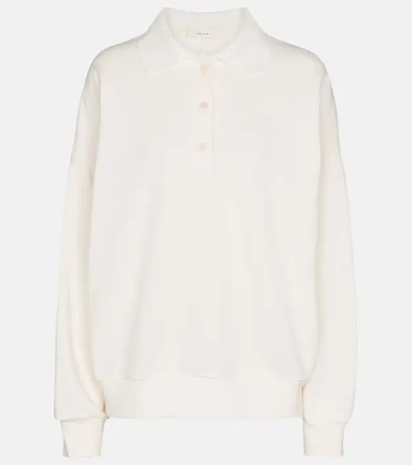 THE ROW Corzas Cotton Polo Sweater