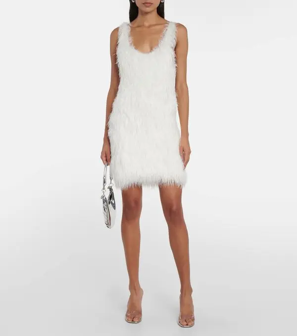 Coperni Feather Mini Dress