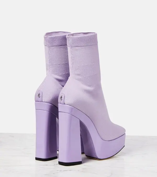 JIMMY CHOO Giome Sock Ankle Boots