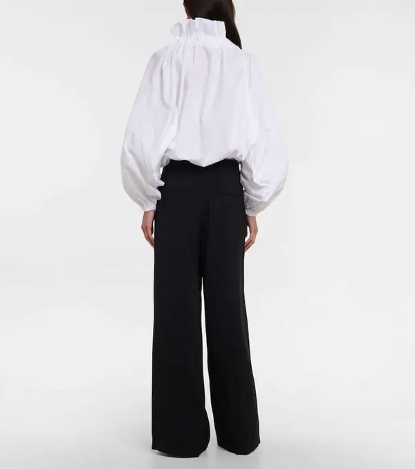PATOU Ruffled Tie-neck Blouse