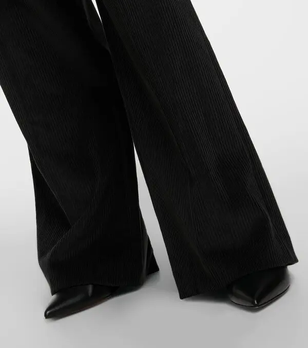 Brunello Cucinelli Corduroy Wide-leg Trousers - Black