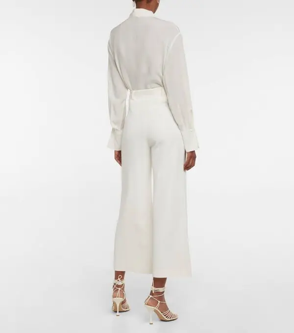 Etro High-rise Cropped Pleated Pants
