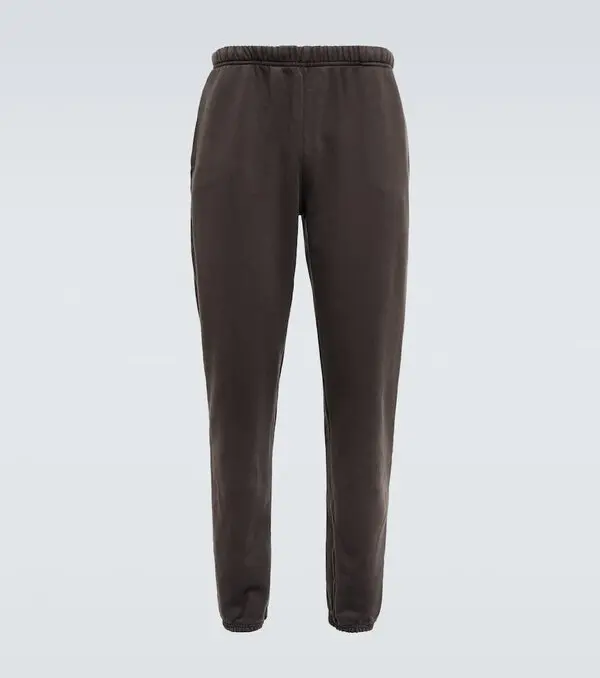 LES TIEN Cotton Jersey Sweatpants - Brown