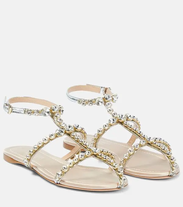 Giambattista Valli Maharani Embellished Leather Sandals