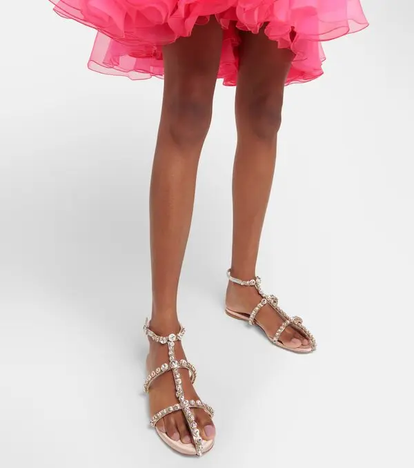 Giambattista Valli Maharani Embellished Leather Sandals