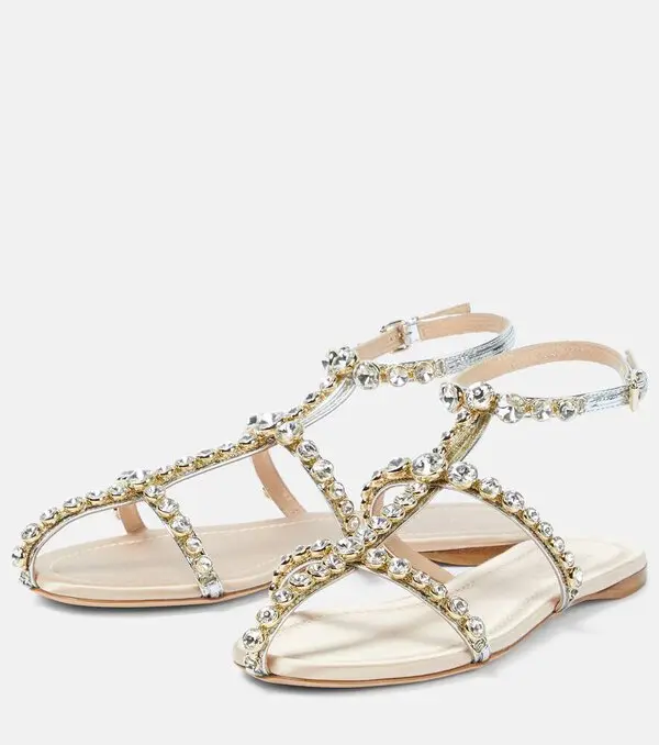 Giambattista Valli Maharani Embellished Leather Sandals