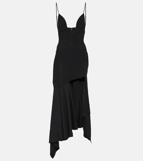 MUGLER Paneled Midi Dress