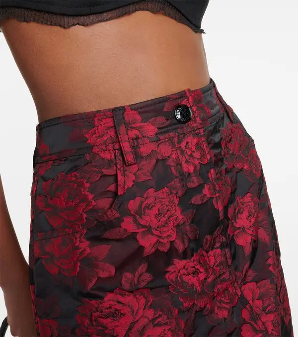 GANNI Floral Jacquard Maxi Skirt