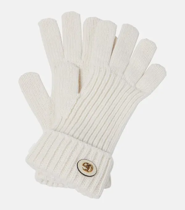 Gucci Wool And Cashmere Gloves - White