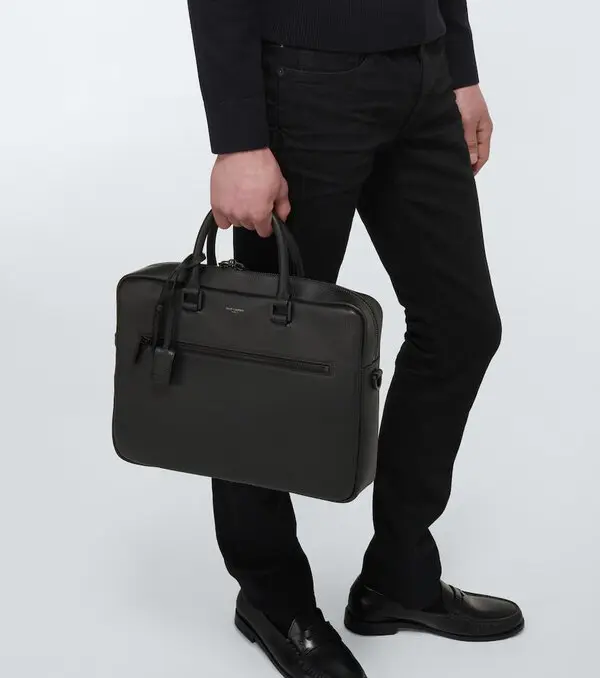 Saint Laurent Sac De Jour Leather Briefcase