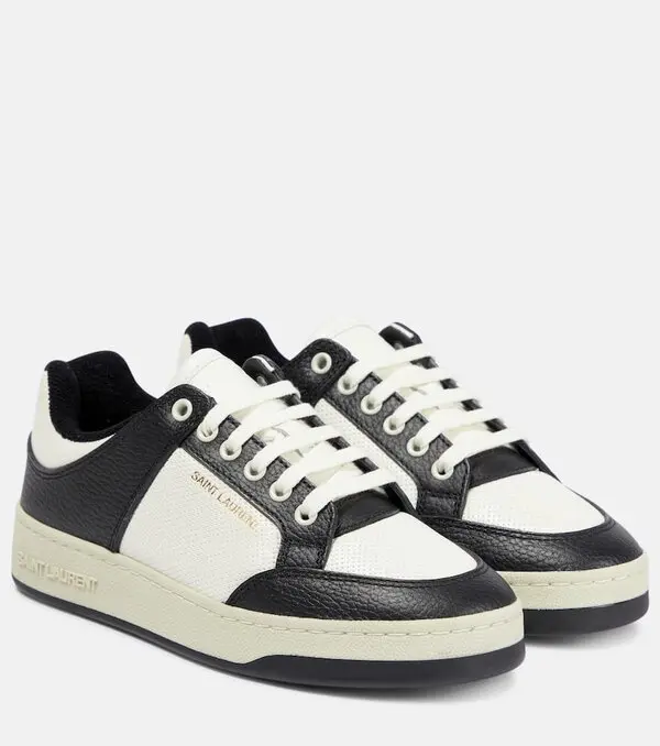 Saint Laurent Sl/61 Leather Sneakers - Black