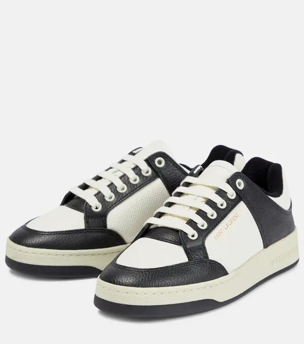 Saint Laurent Sl/61 Leather Sneakers - Black