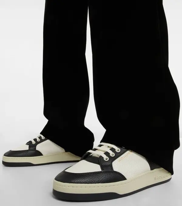 Saint Laurent Sl/61 Leather Sneakers - Black
