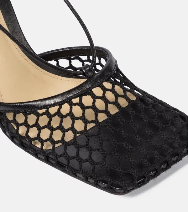 Bottega Veneta Stretch Leather-trimmed Mesh Pumps - Black