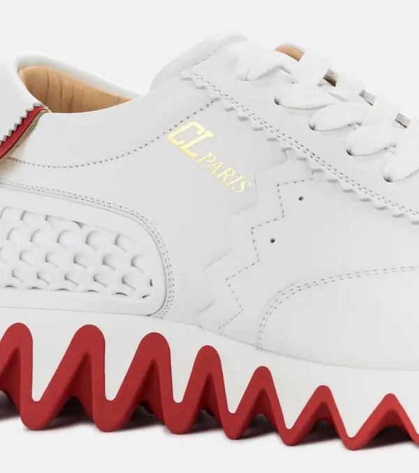 CHRISTIAN LOUBOUTIN Loubishark Leather Trainers - White