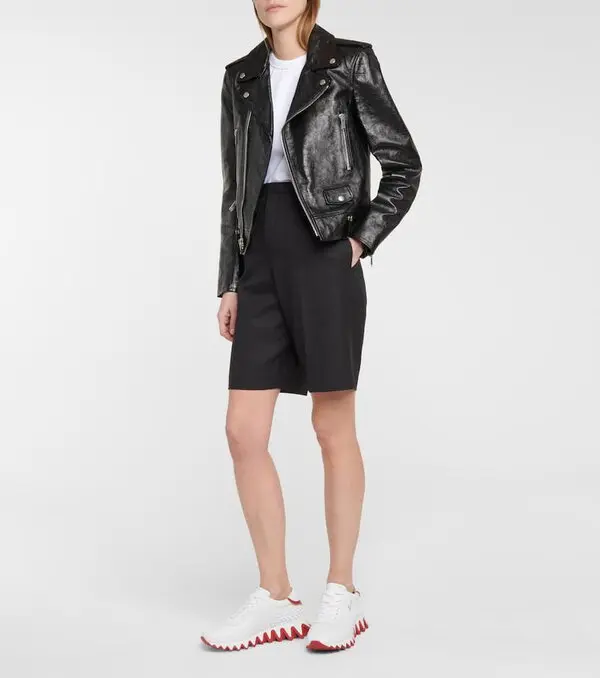 CHRISTIAN LOUBOUTIN Loubishark Leather Trainers - White