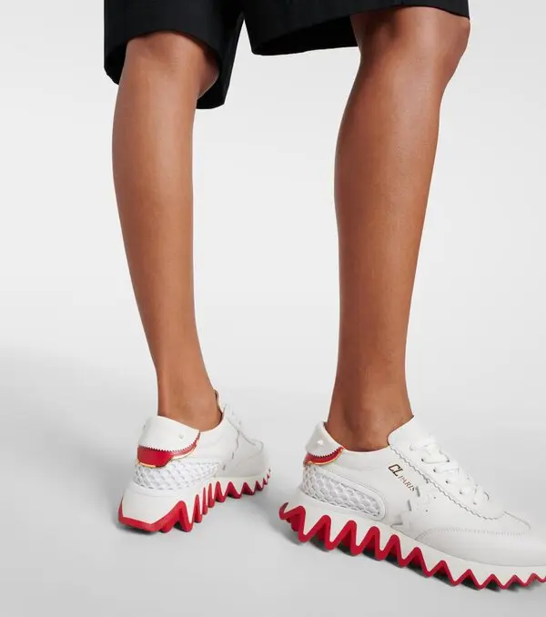 CHRISTIAN LOUBOUTIN Loubishark Leather Trainers - White