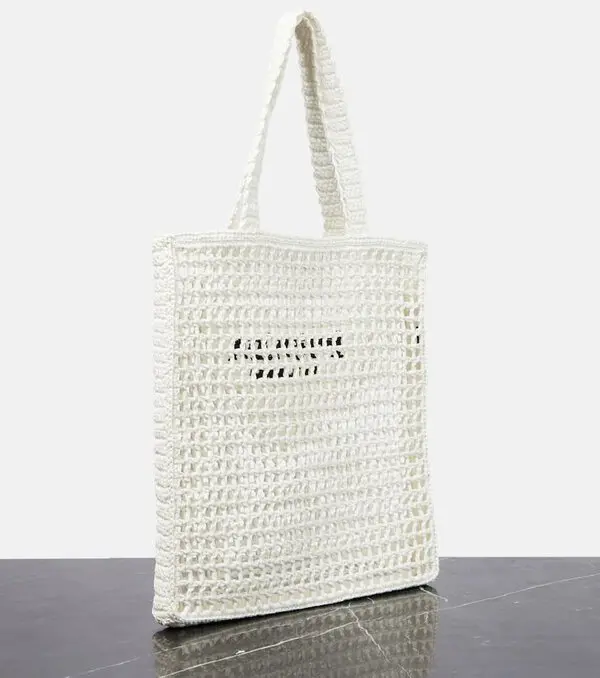 Prada Raffia-effect Crochet Shopper