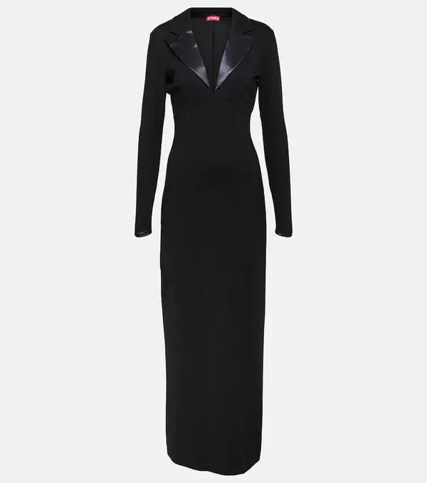 Staud Humboldt Knitted Maxi Dress - Black