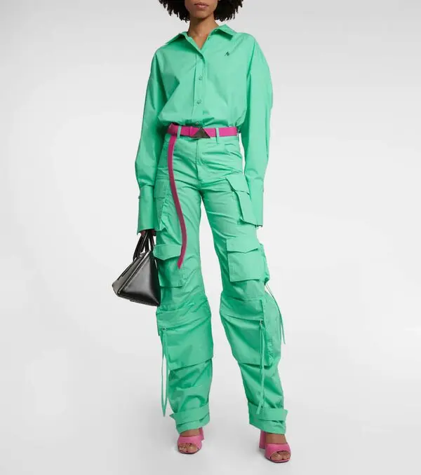Attico Fern Cargo Pants - Green