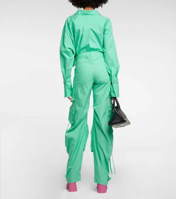 Attico Fern Cargo Pants - Green