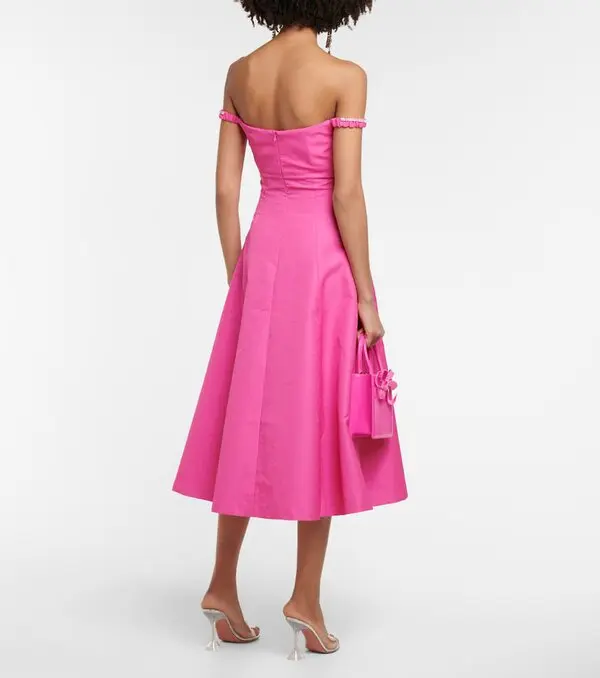 SELF-PORTRAIT Embellished A-line Midi Dress