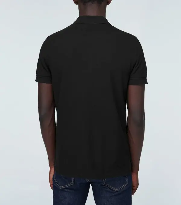 TOM FORD Short-sleeved Cotton Polo Shirt - Black