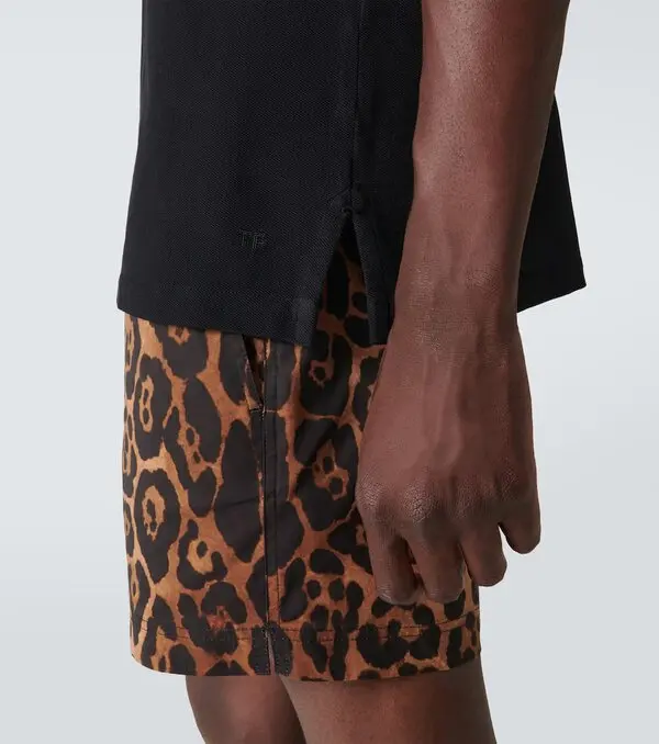 TOM FORD Short-sleeved Cotton Polo Shirt - Black